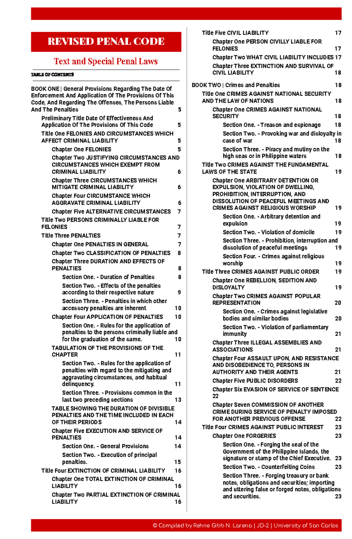 Revised Penal Code - law - UCLA - Studocu