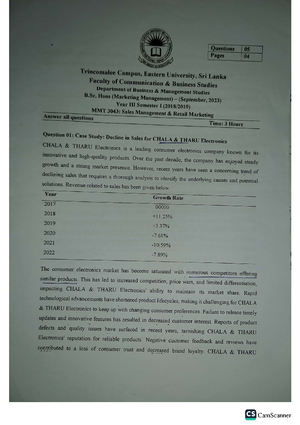 BMS YEAR III Semester I (new syllabus) 240628 095614 - TRINCOMALEE ...