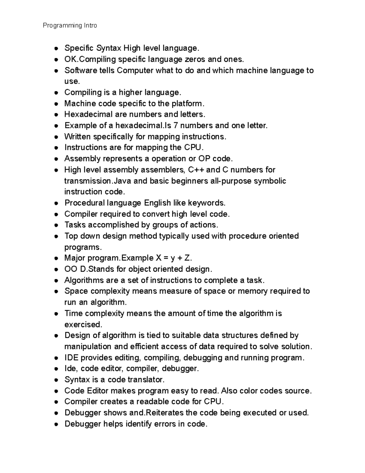 Software programming - Programming Intro Specific Syntax High level ...