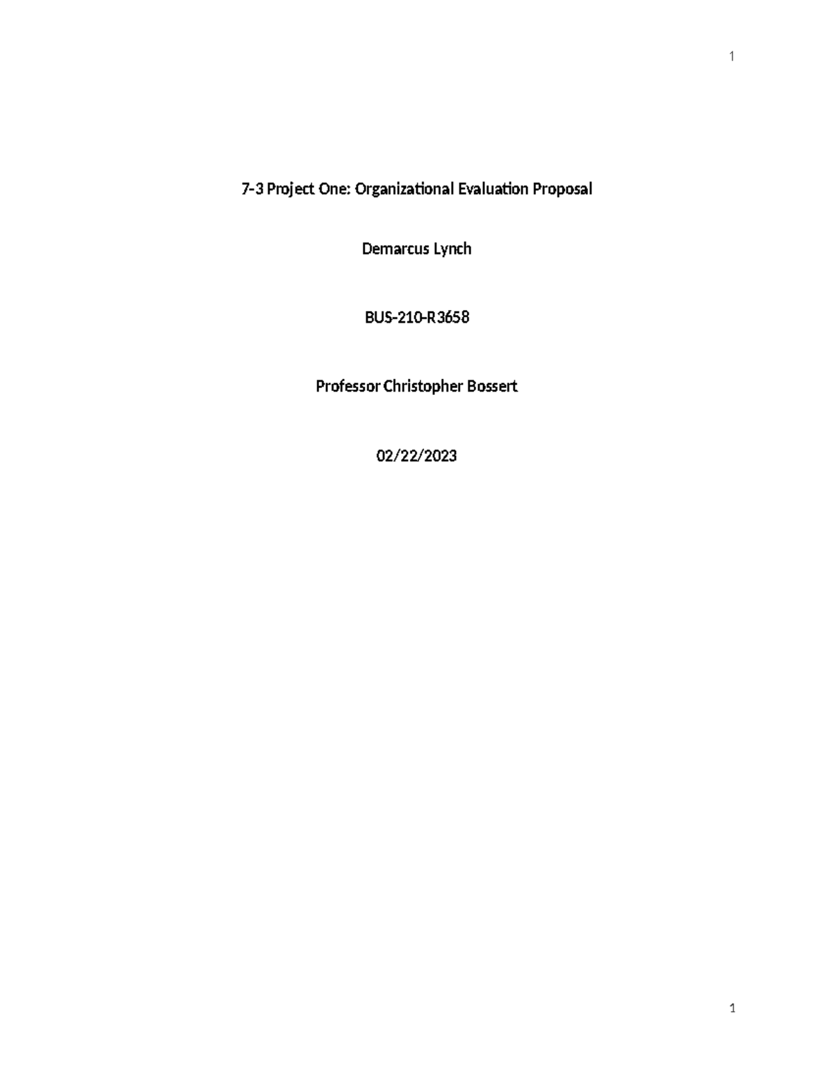 BUS 210 Speaker Notes - 7-3 Project One: Organizational Evaluation ...