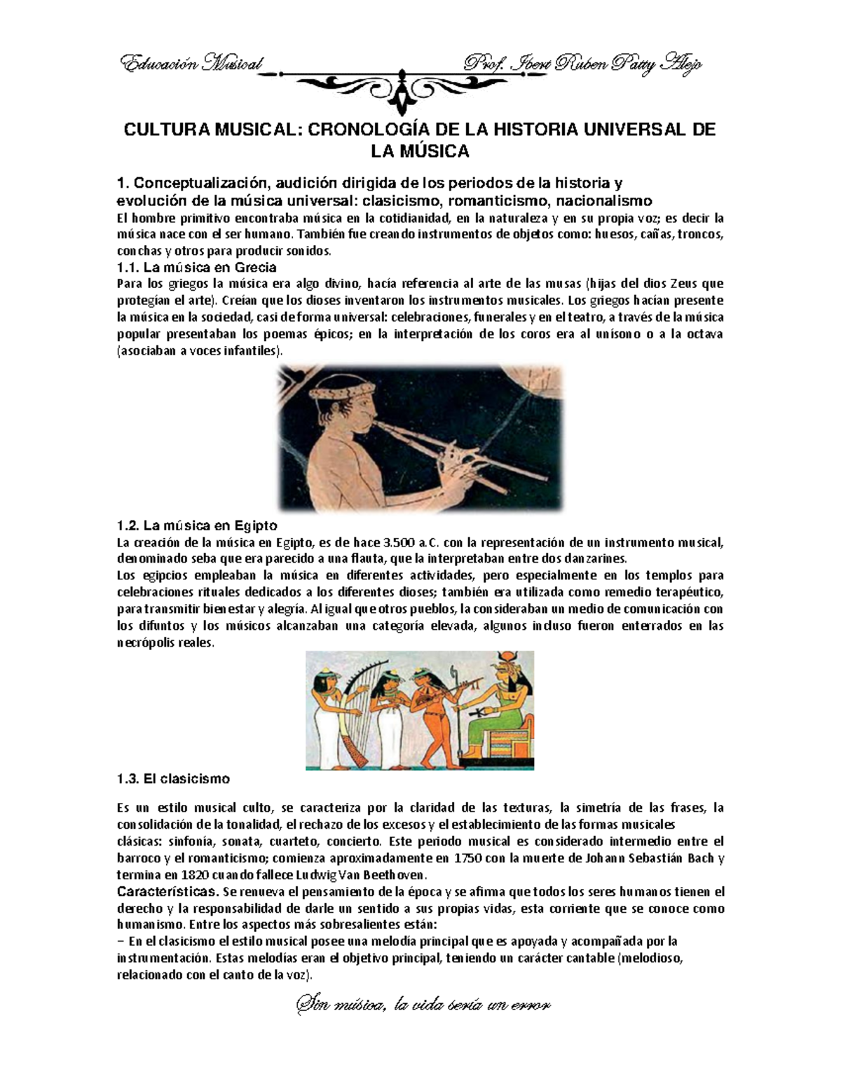 Musica en la antiguedad - CULTURA MUSICAL: CRONOLOGÍA DE LA HISTORIA ...