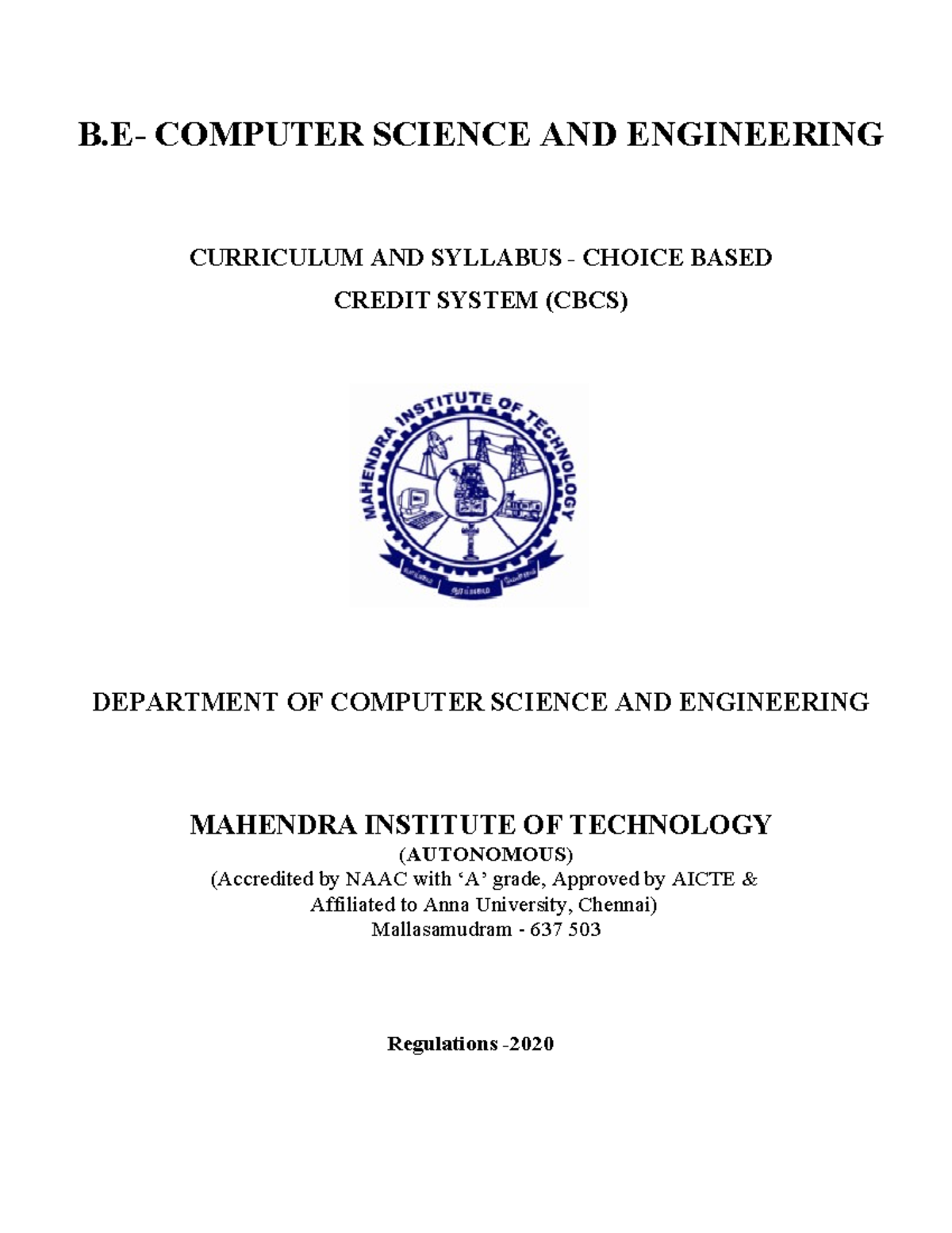 8.4.2021 Autonomous UG - Curriculum (1 to 8 sem) - B- COMPUTER SCIENCE ...