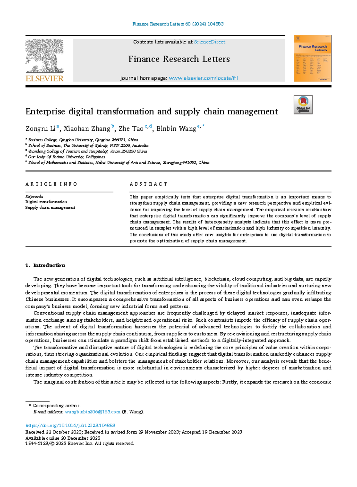 Paper de investigación - Finance Research Letters 60 (2024) 104883 ...