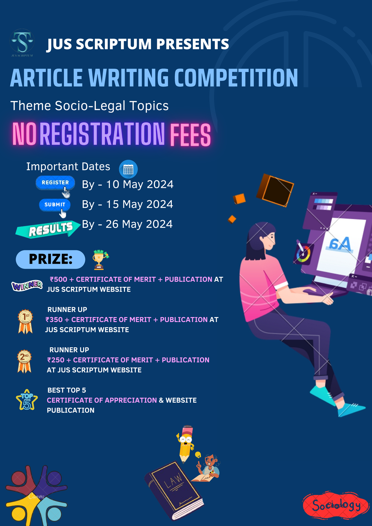 Article writing posters - ARTICLE WRITING COMPETITION Theme Socio-Legal ...