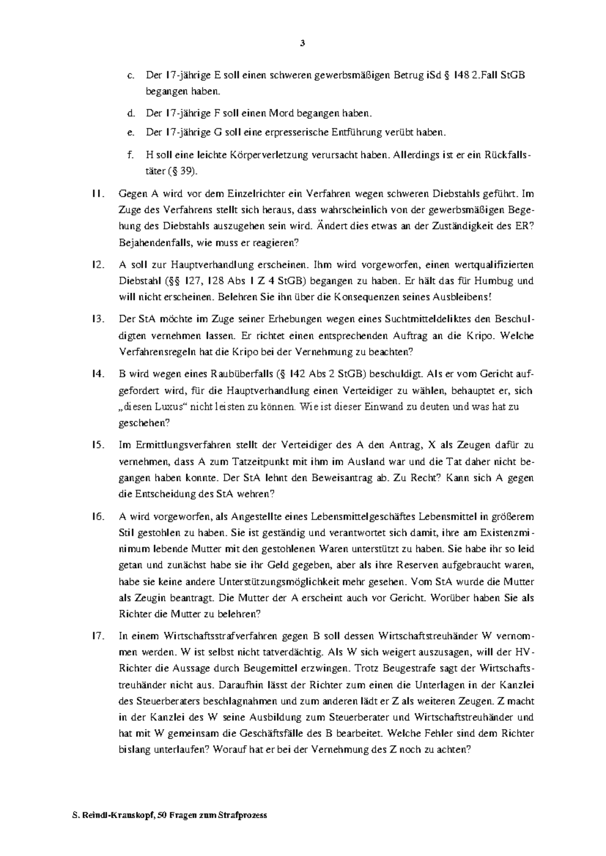 Reindl Krauskopf St PO Fragen - Strafrecht - Uni Wien - Studocu