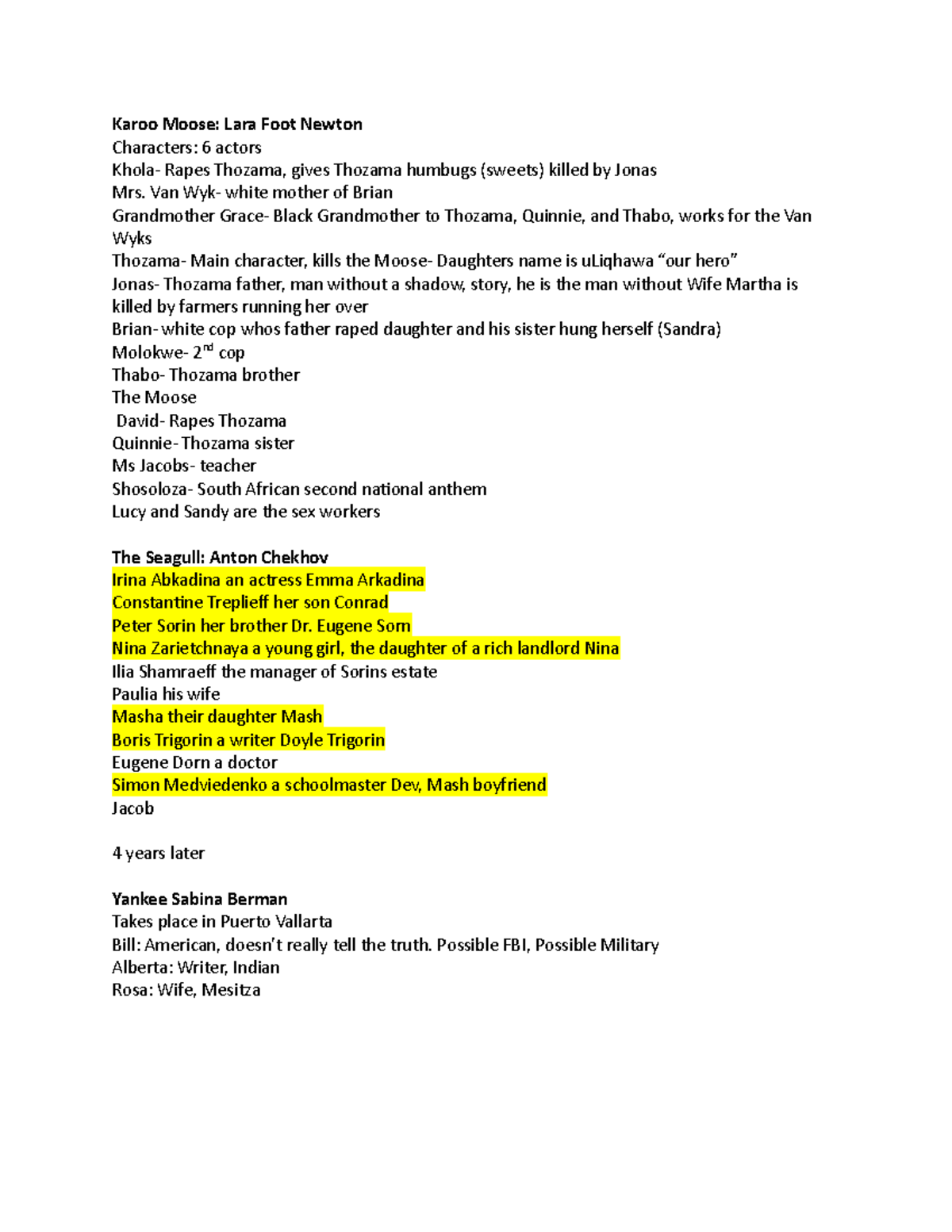 Plays 2nd midterm - Summary Global Theatre and Performance. - Karoo ...