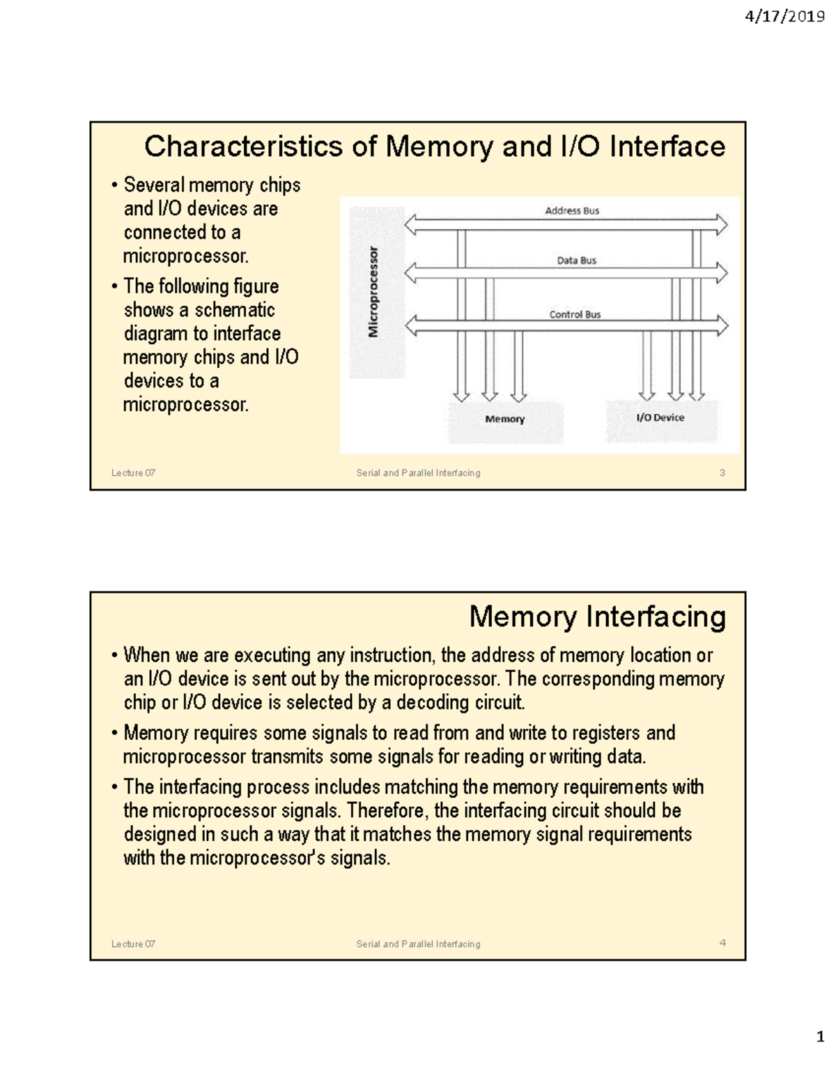[CSE 3103] LEC 07 - 8251 Communication Interface - Characteristics of ...