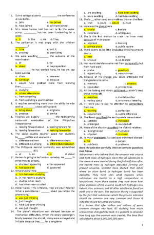 Pre Board Activity 2 Gen Ed English - TCC01 PRE-BOARD ACTIVITY 2 GENERAL EDUCTION: ENGLISH NAME ...