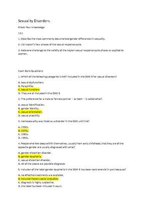 Personality Disorders Multichoice Questions and Answers - Personality ...