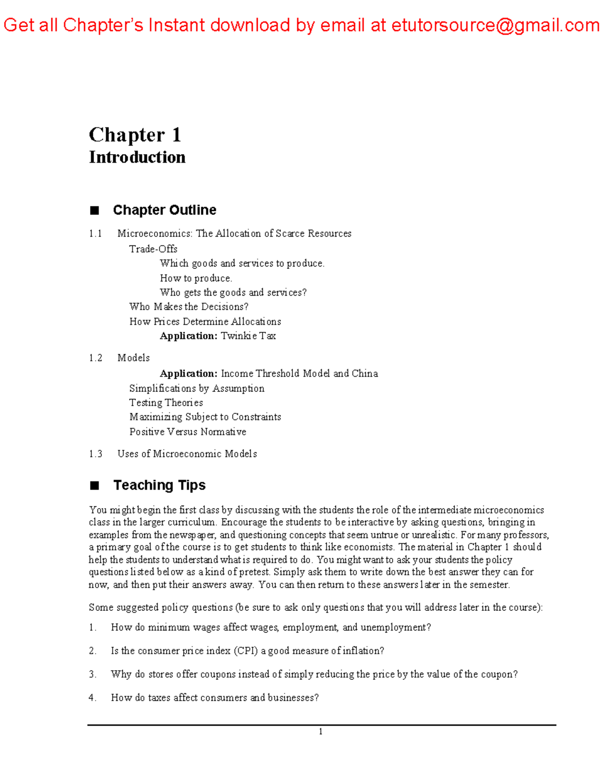 Solution Manual For Microeconomics Theory and Applications with ...