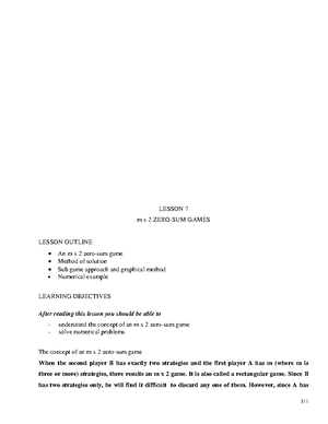 Unit Four Lesson Eight Introduction to Operations Research and Linear Progg - LESSON 8 LINEAR ...