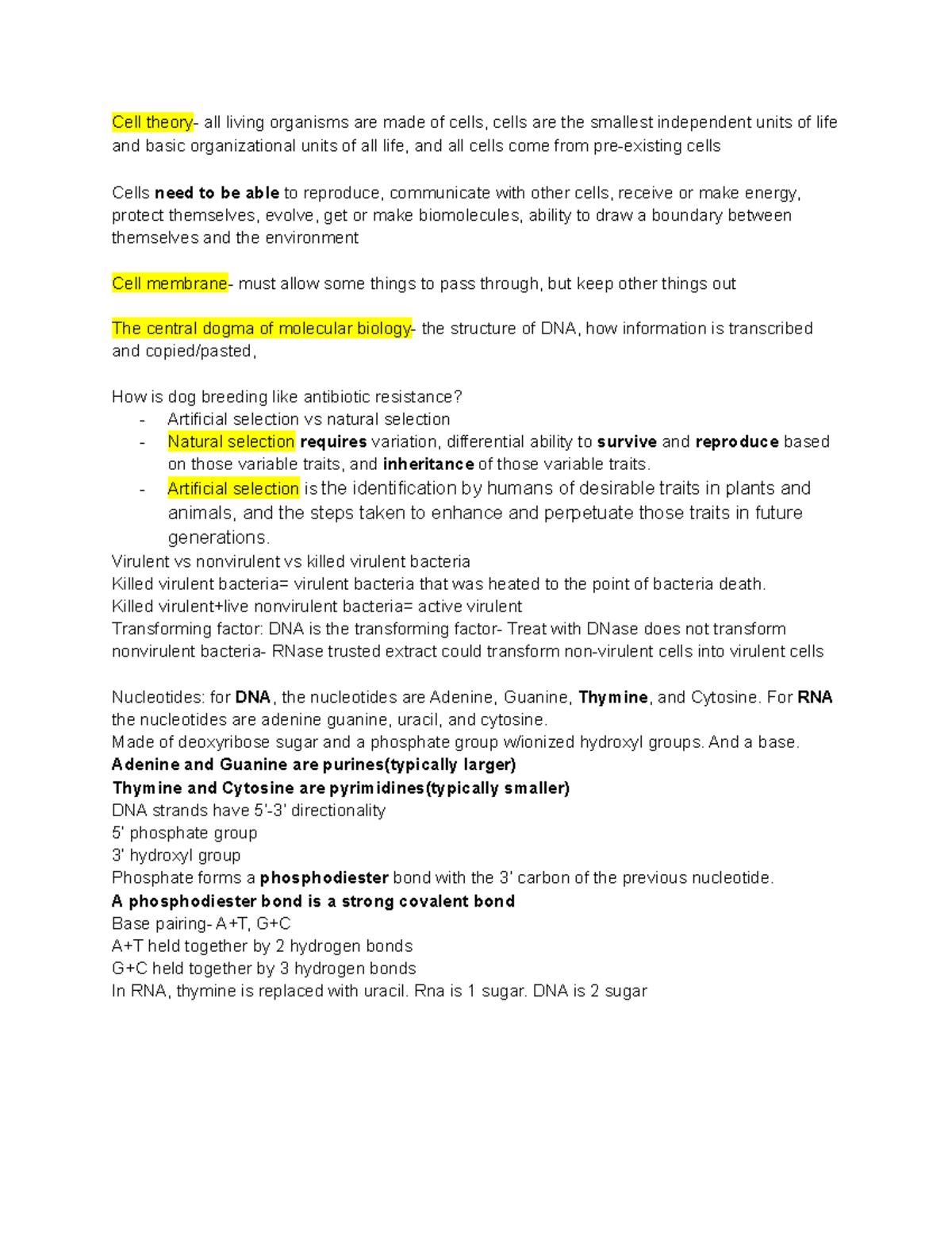 Dna and beginning cell stuff - Cell theory- all living organisms are ...