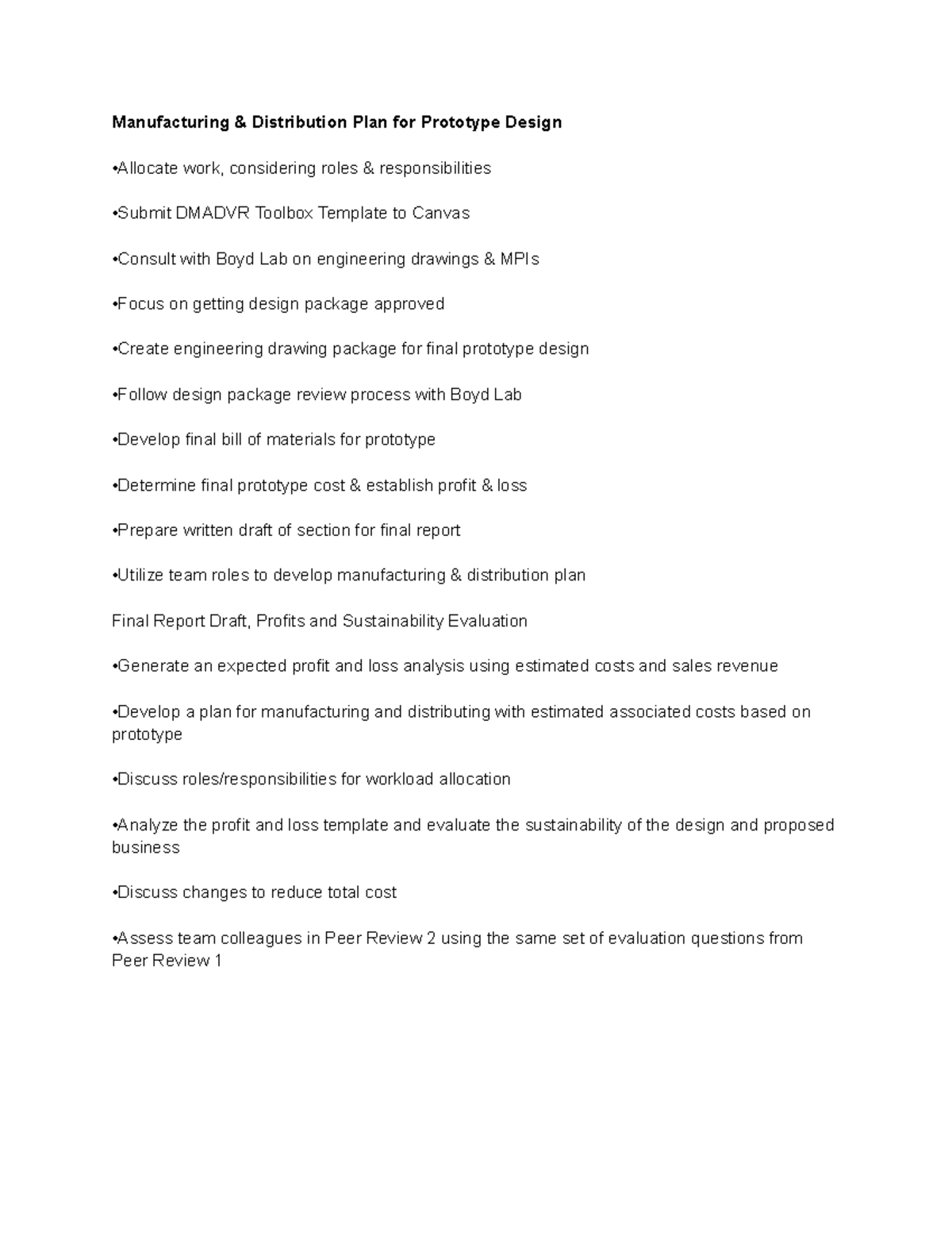 Module 4B: Final Prototype Design Review - Manufacturing & Distribution ...