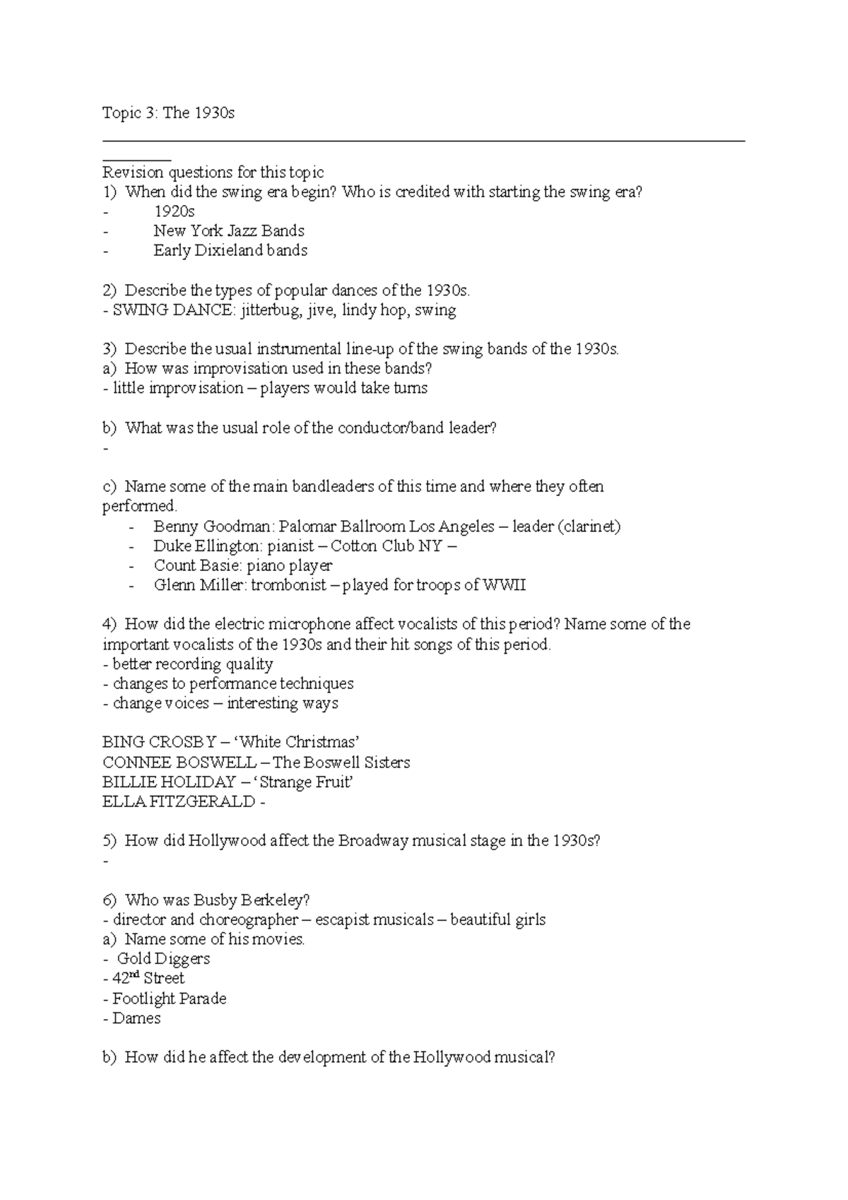 Topic Three - answers - Topic 3: The 1930s Revision questions for this ...