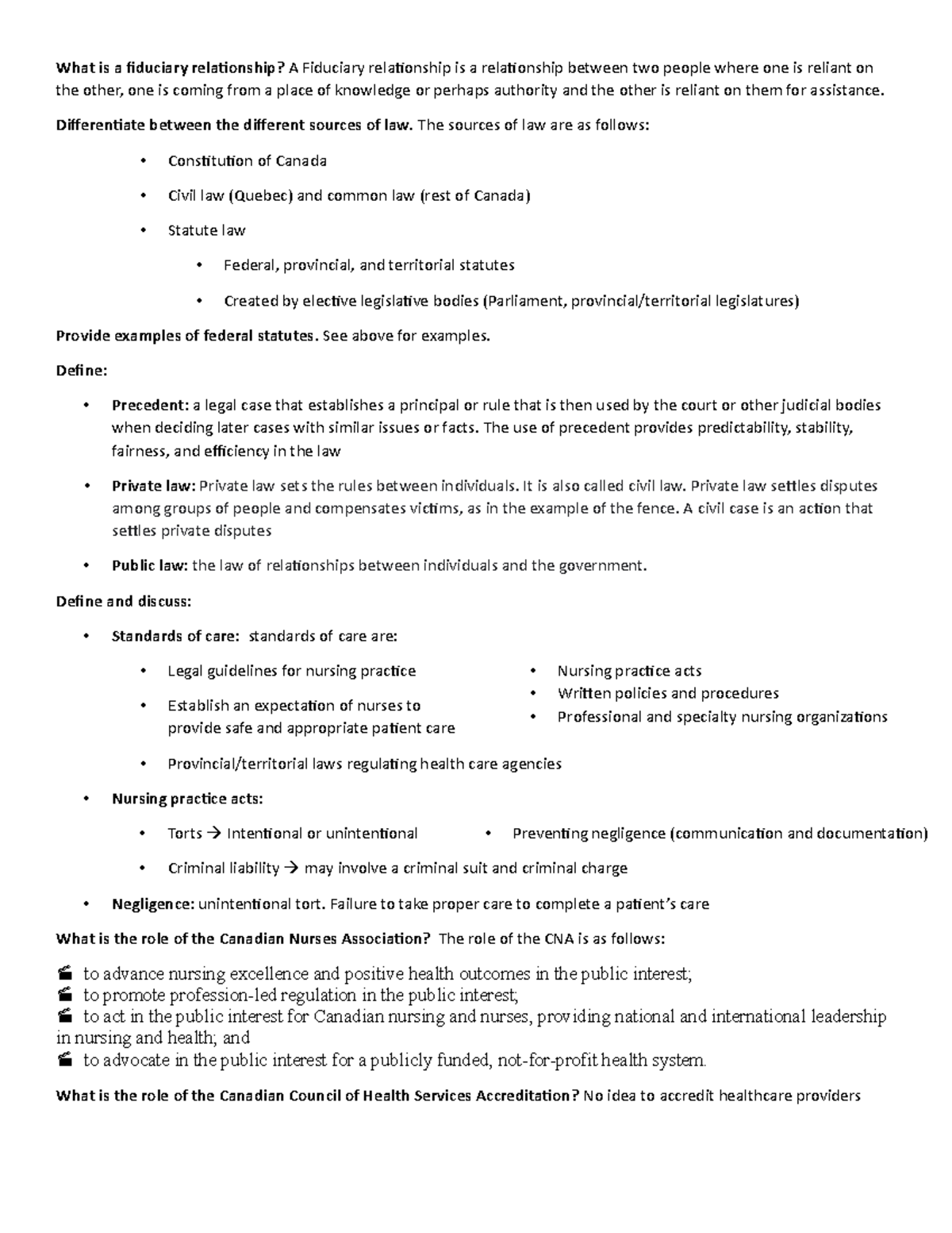 What is a fiduciary relationship - Differentiate between the different ...