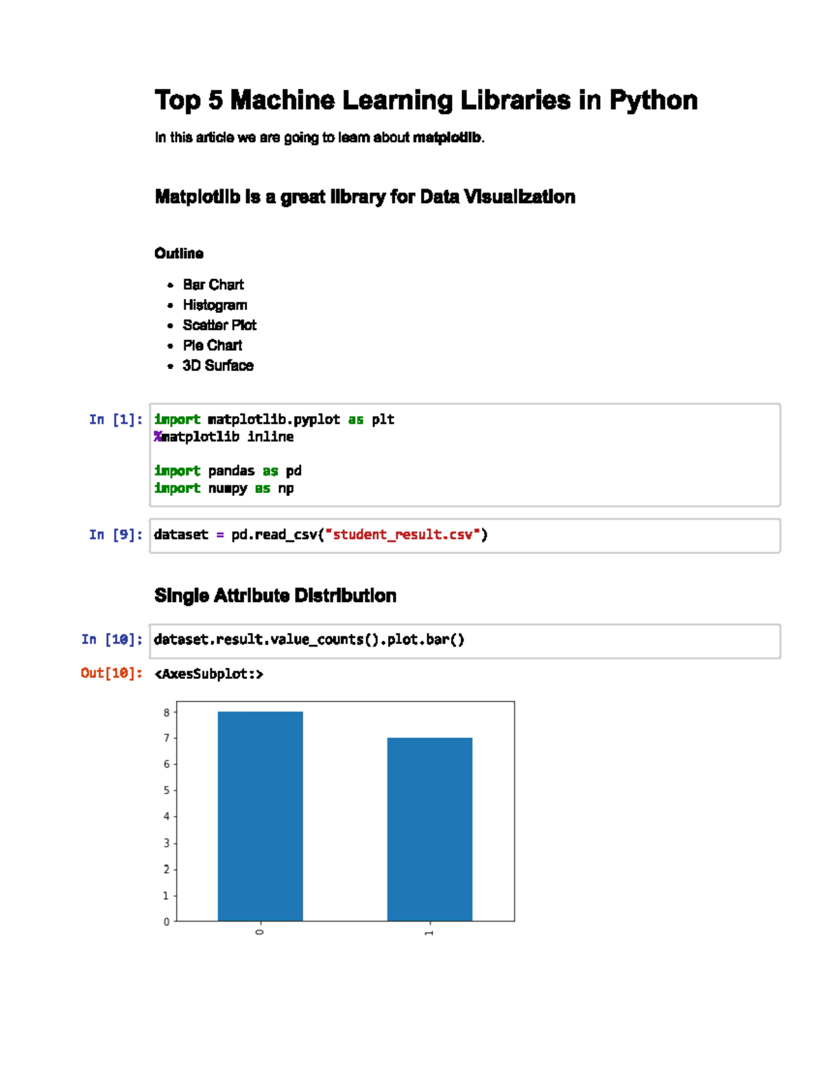 Matplotlib - Bachelor of computer application - Studocu