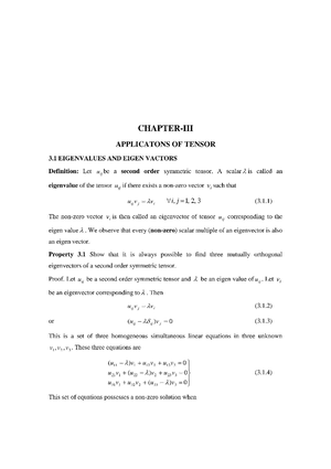 Chapter -1 Cartesian tensor - Mechanics - Studocu