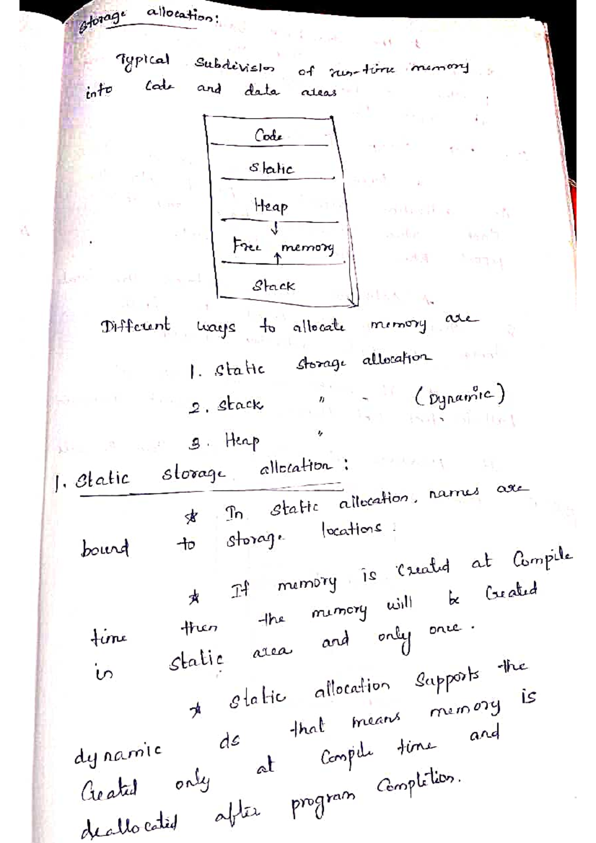 Storage allocation - Vvg - Computer Science SL - Studocu
