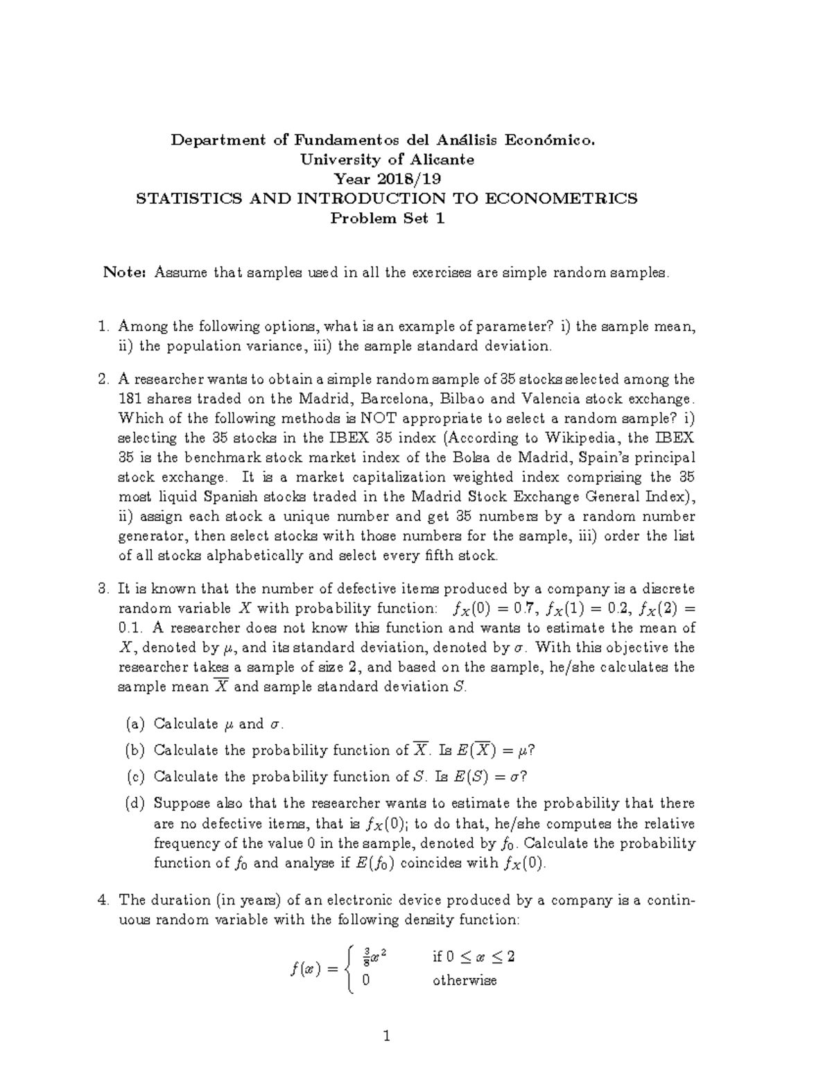Problemset 1 1819 - Department of Fundamentos del An·lisis EconÛmico ...
