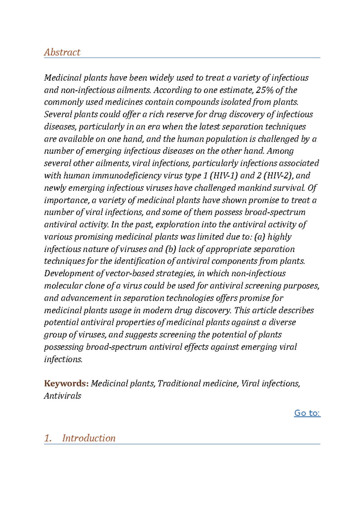 Abstract 3 - Abstract Medicinal plants have been widely used to treat a ...