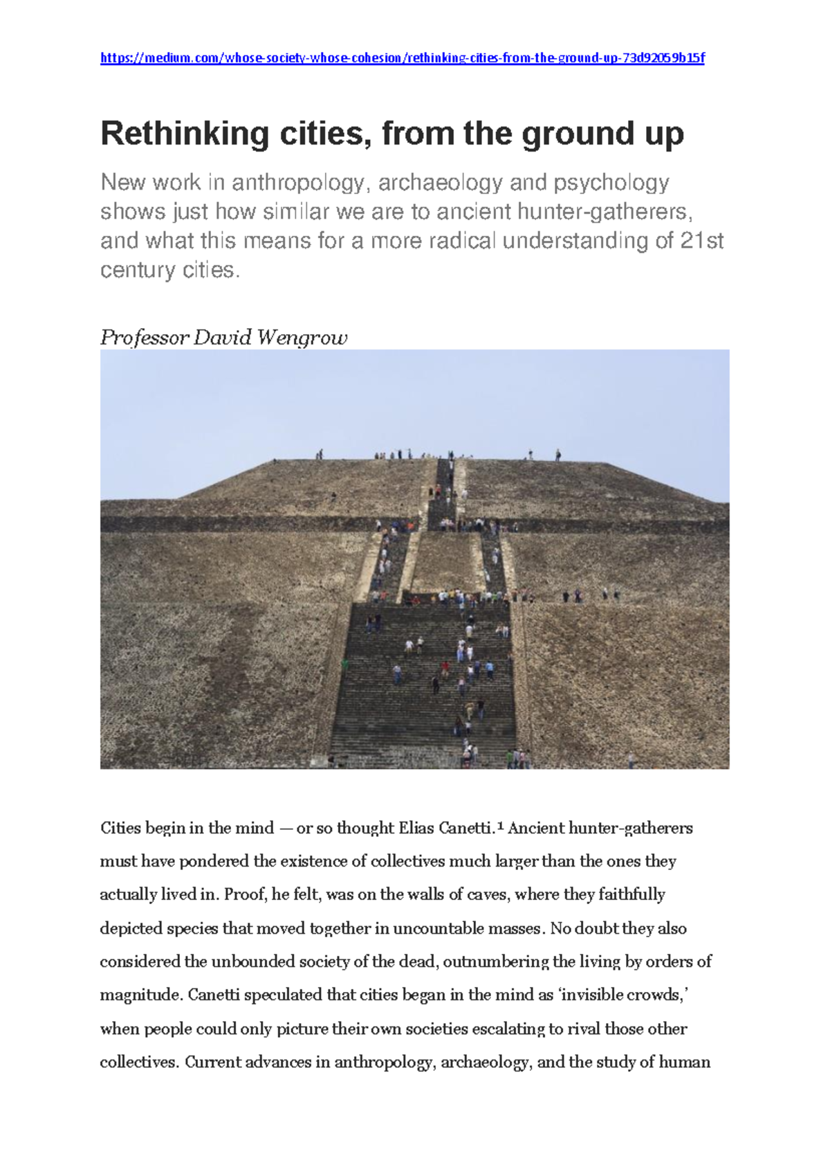 1. Wengrow 2019 Rethinking cities online article The British Academy ...