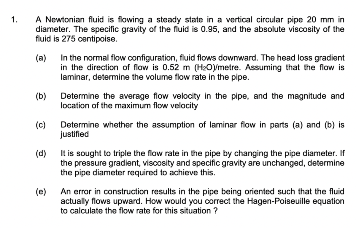 Fluids quiz answers - ENSC3003 - Studocu