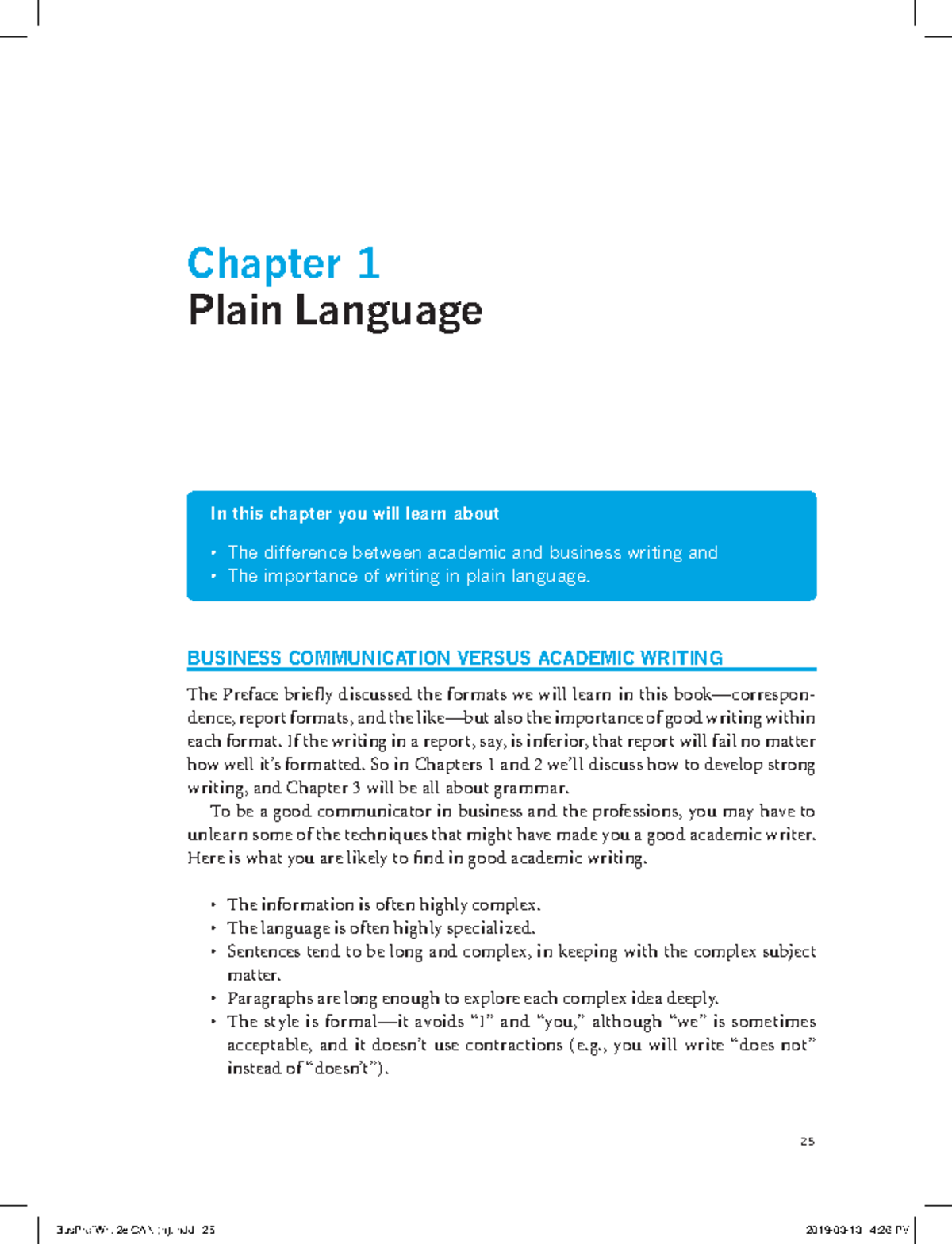 Prof Writing 2nd ed Chapter 1 Plain English - Chapter 1 Plain Language ...