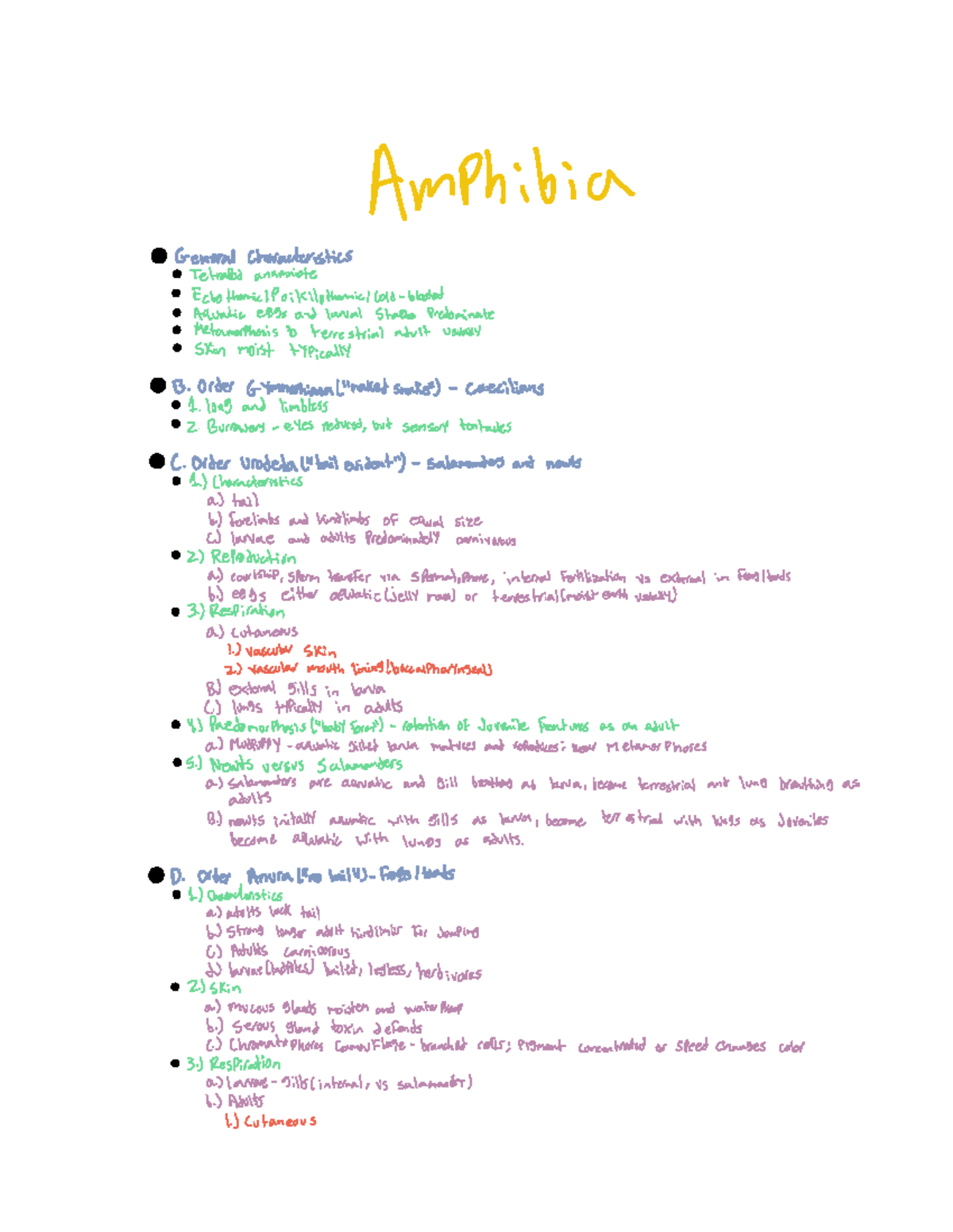 Amphibia - Prof Gene Sattler Bio 225 - Amphibian General ...