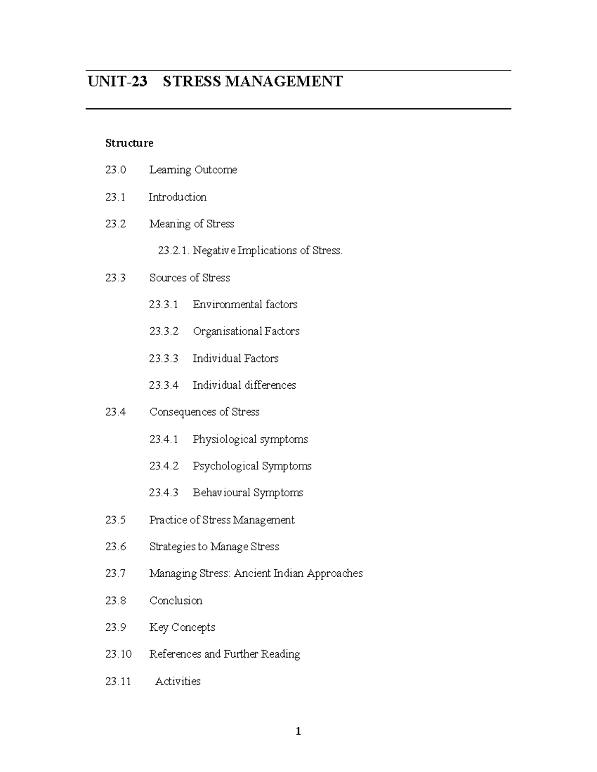 Unit-23 - Teacher name. ... Mohit Ahuja - UNIT-23 STRESS MANAGEMENT ...