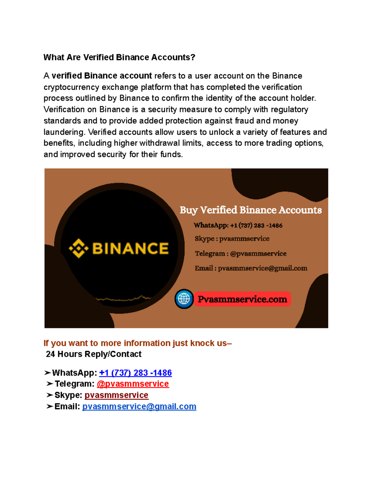Buy Verified Binance Accounts - What Are Verified Binance Accounts? A ...