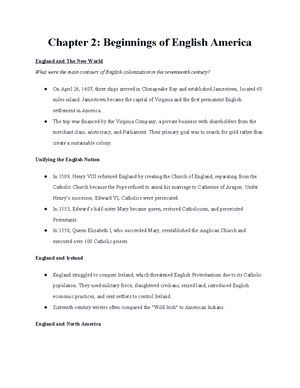 Chapter 1 A New World - Beginnings of American History with Eric Foners ...