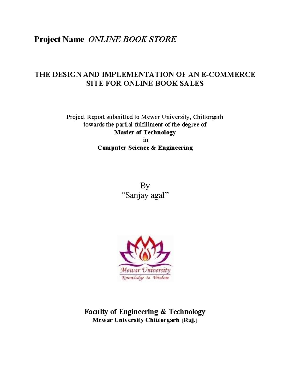 Online Book Store - Project Name ONLINE BOOK STORE THE DESIGN AND ...