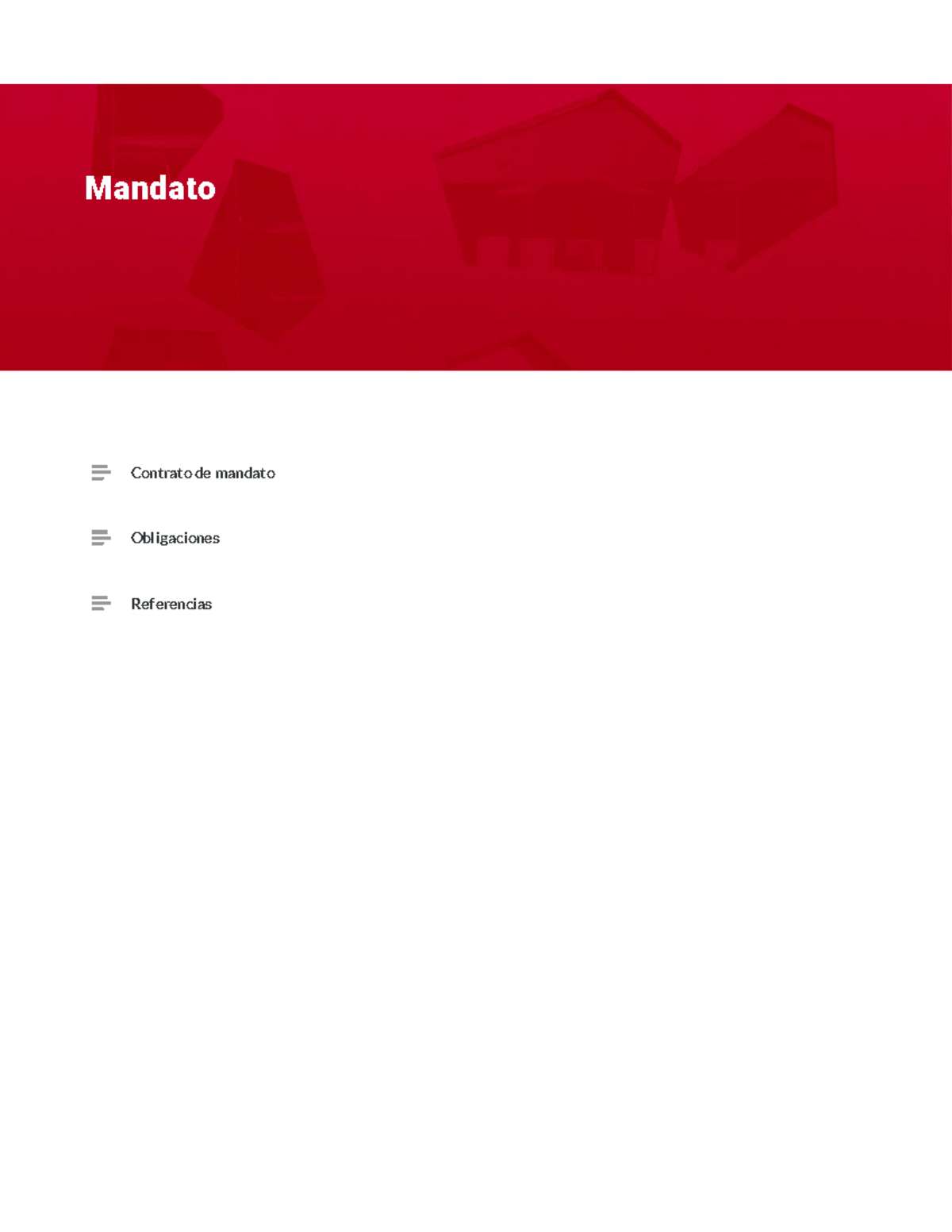 Mandato - ES MUY ASI - Contrato de mandato Obligaciones Referencias ...