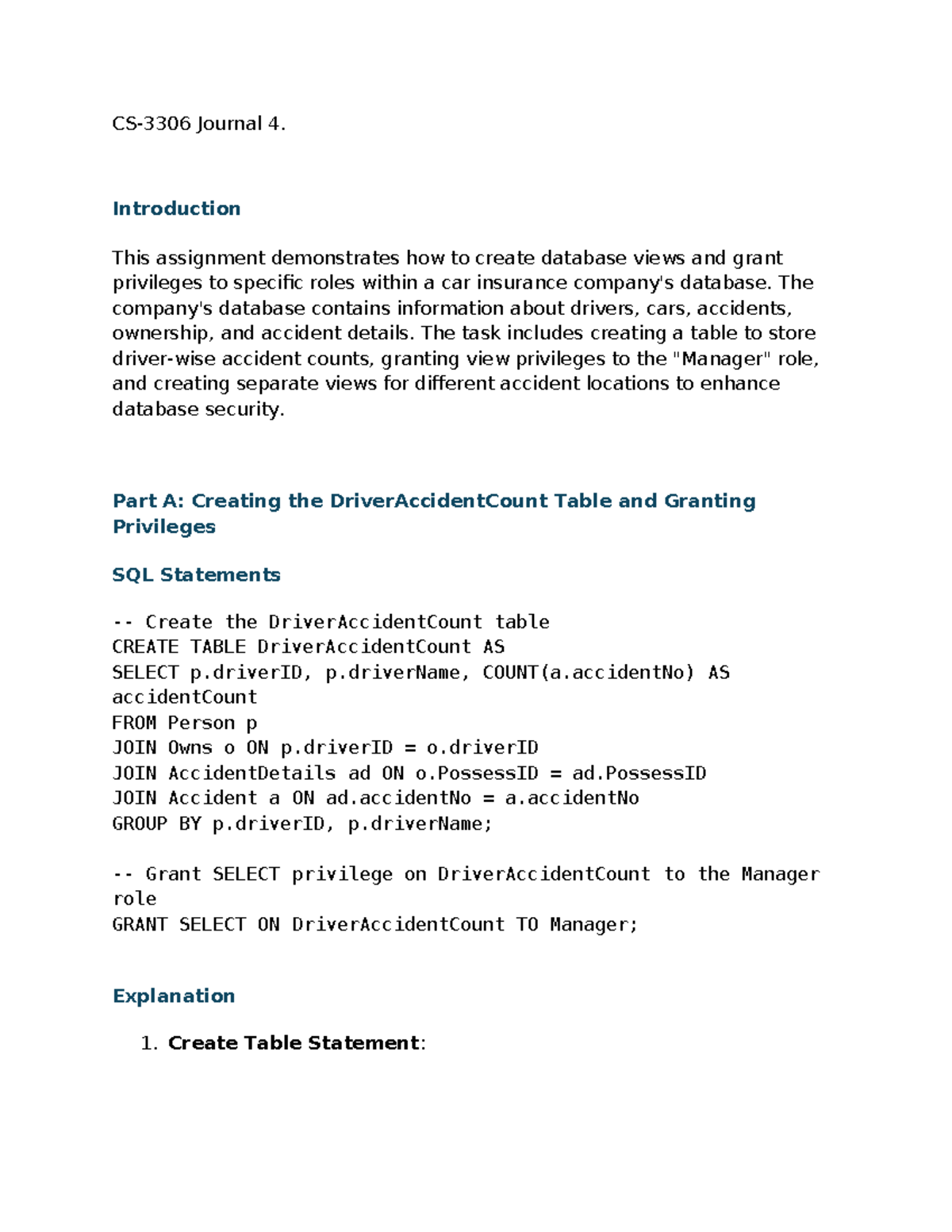 CS-3306 Journal 4 - Introduction This assignment demonstrates how to ...