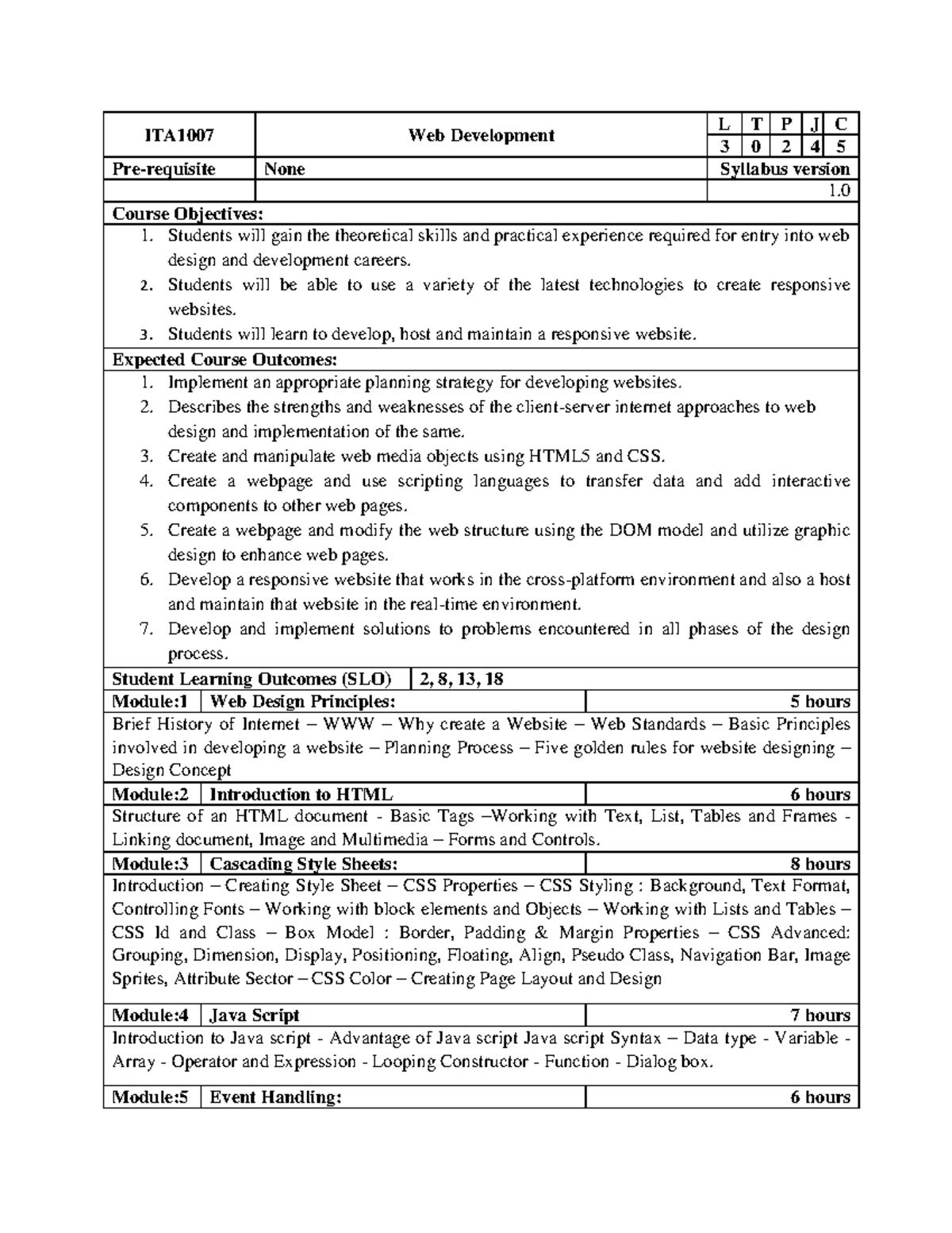 ITA1007 WEB- Development ETH 1 - OBJECT ORIENTED SOFTWARE ENGINEERING - VIT - Studocu