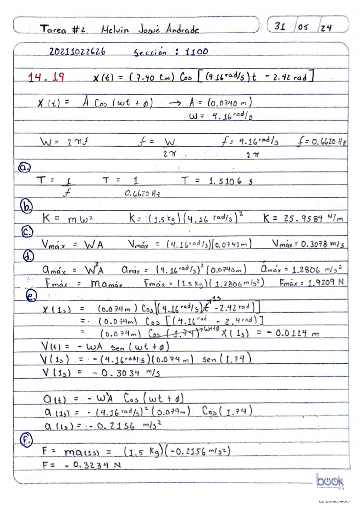Tarea #2 - Tarea #2 Melvin Josue Andrade 31 05 24 20211022626 Sección ...