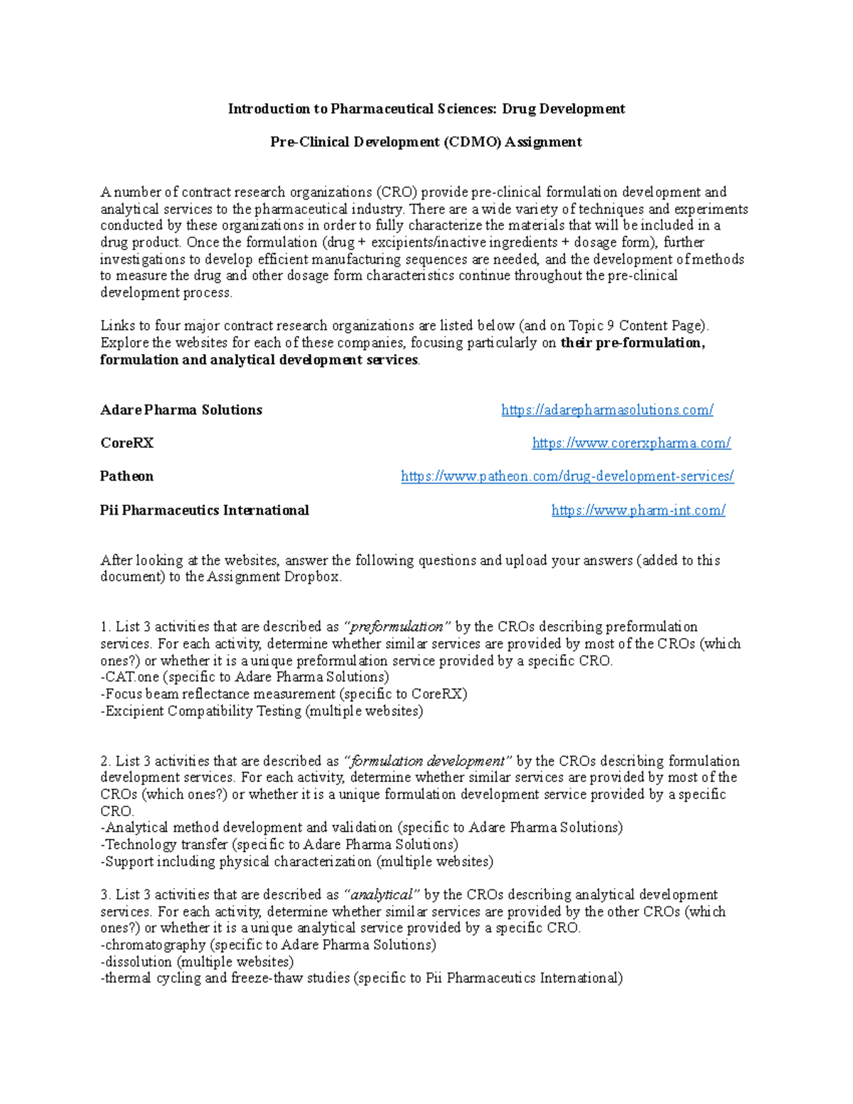 Pharmacy 9 - Introduction to Pharmaceutical Sciences: Drug Development ...