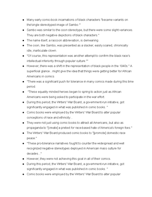 Comics and Culture - lecture notes from class - The huge collection of ...