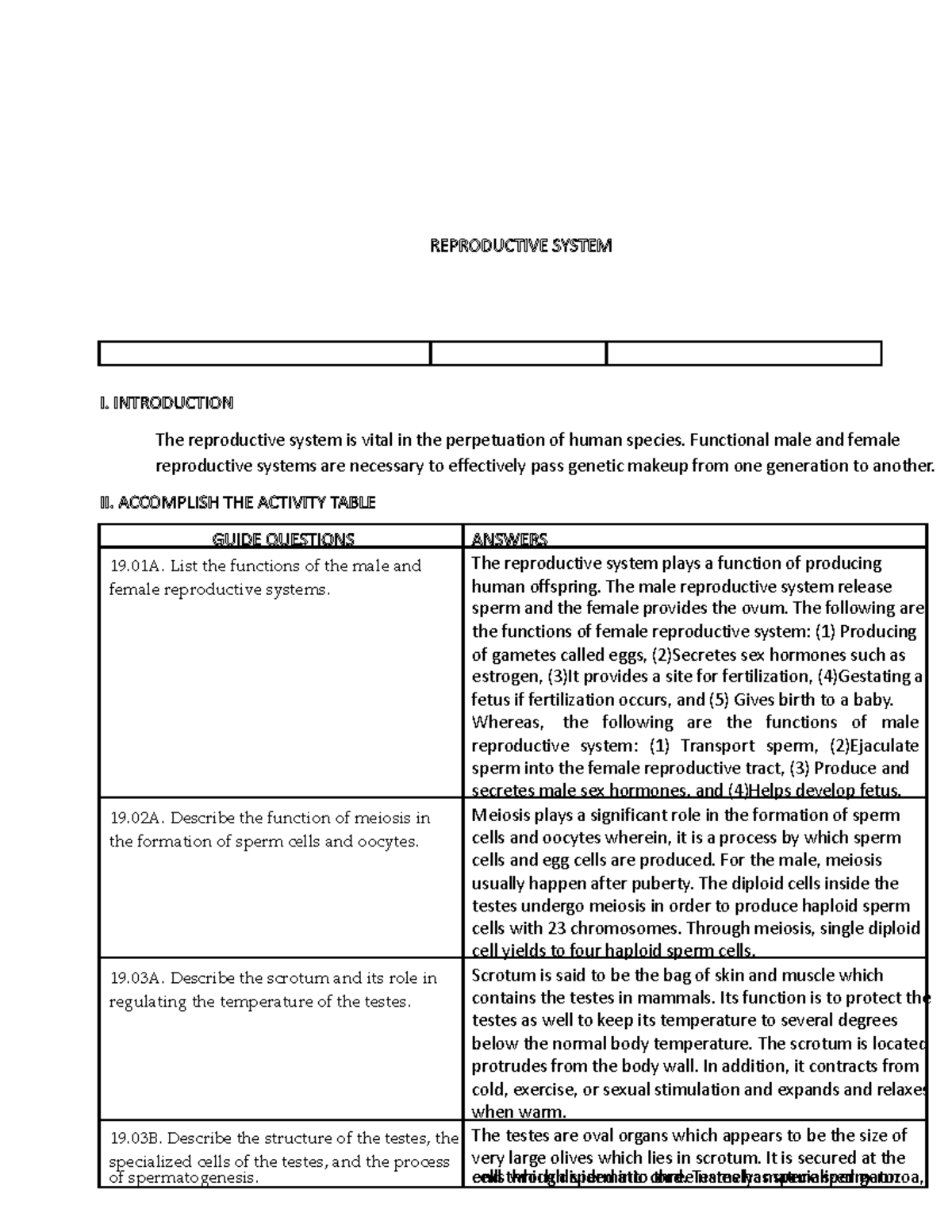 Lec Reproductive System - The reproductive system is vital in the ...
