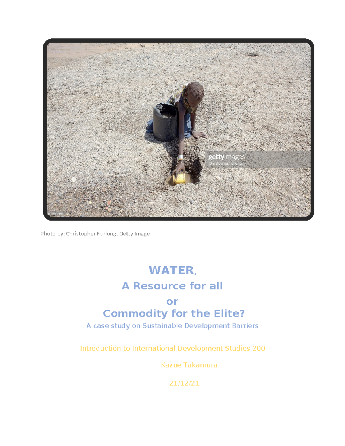 INTD 200 Kashuba, Eli - Conference Notes - Photo by: Christopher ...