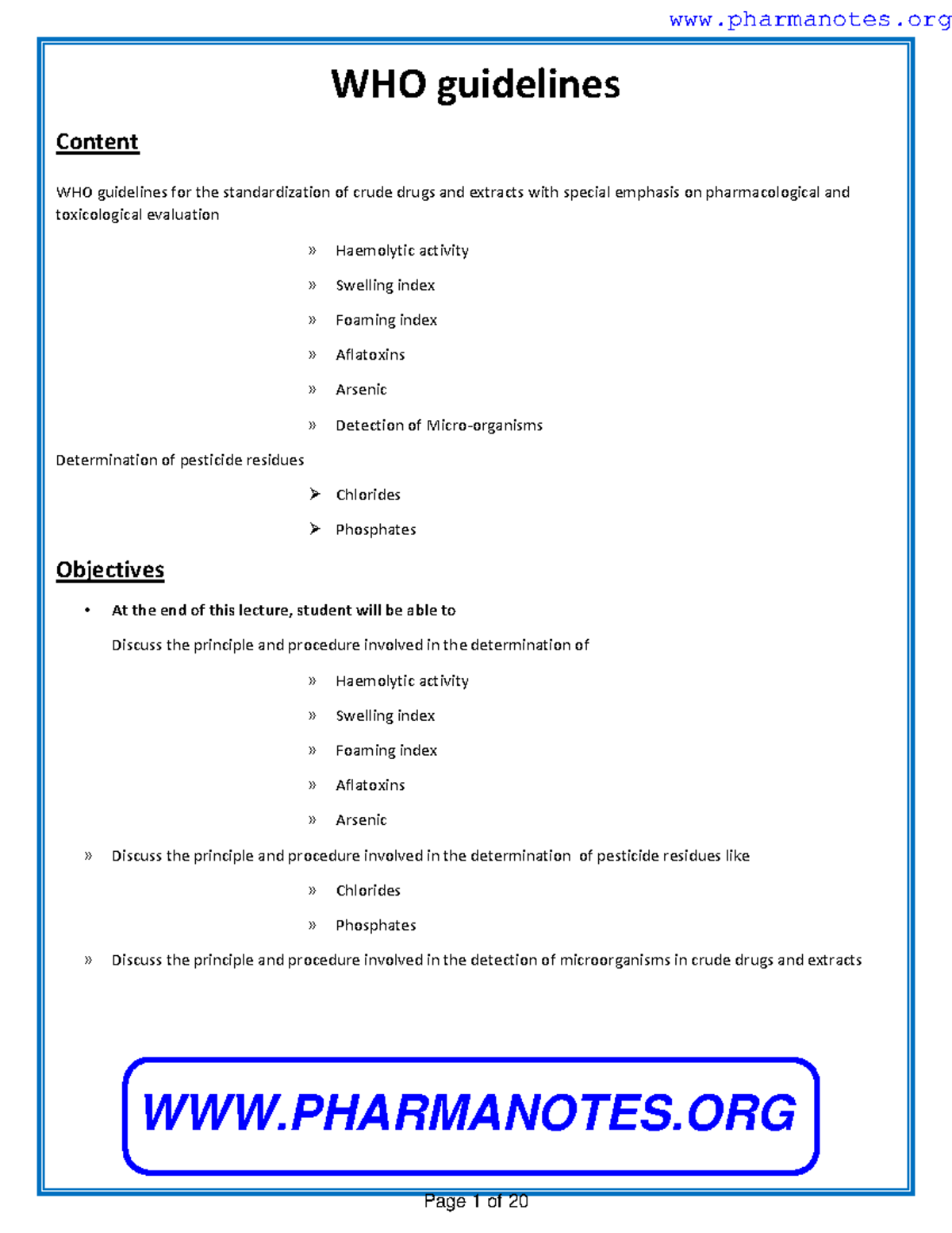 Who guide lines - WHO guidelines Content WHO guidelines for the ...