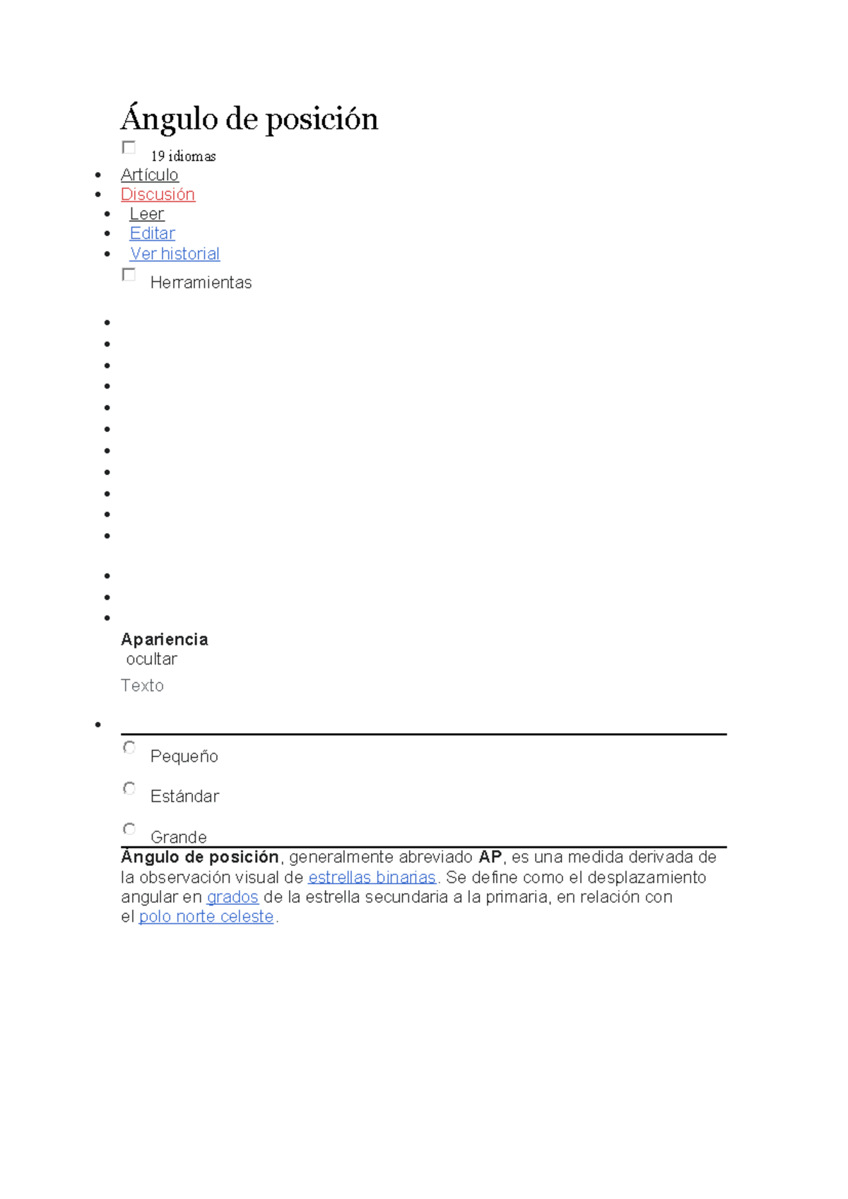 Ángulo de posición - 123 - Ángulo de posición 19 idiomas Artículo ...