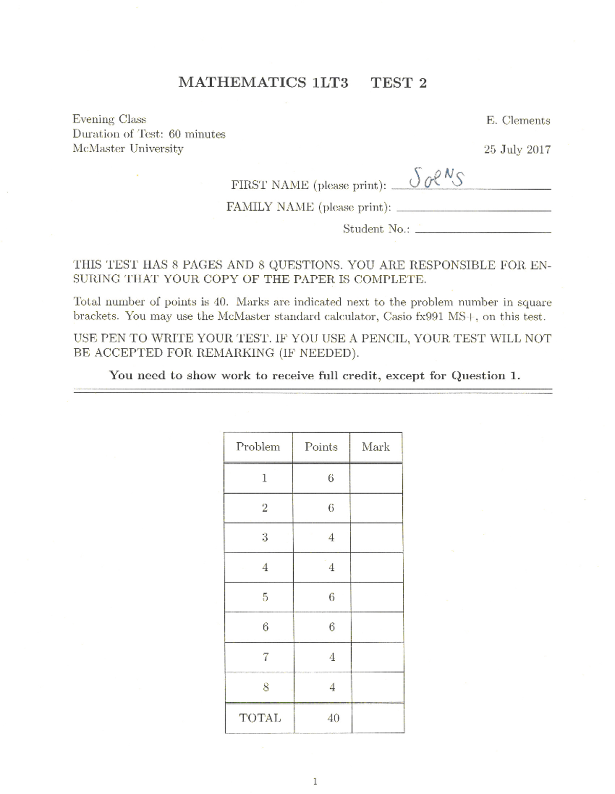 M - Practice test solution - Math 1Lt3 - Studocu