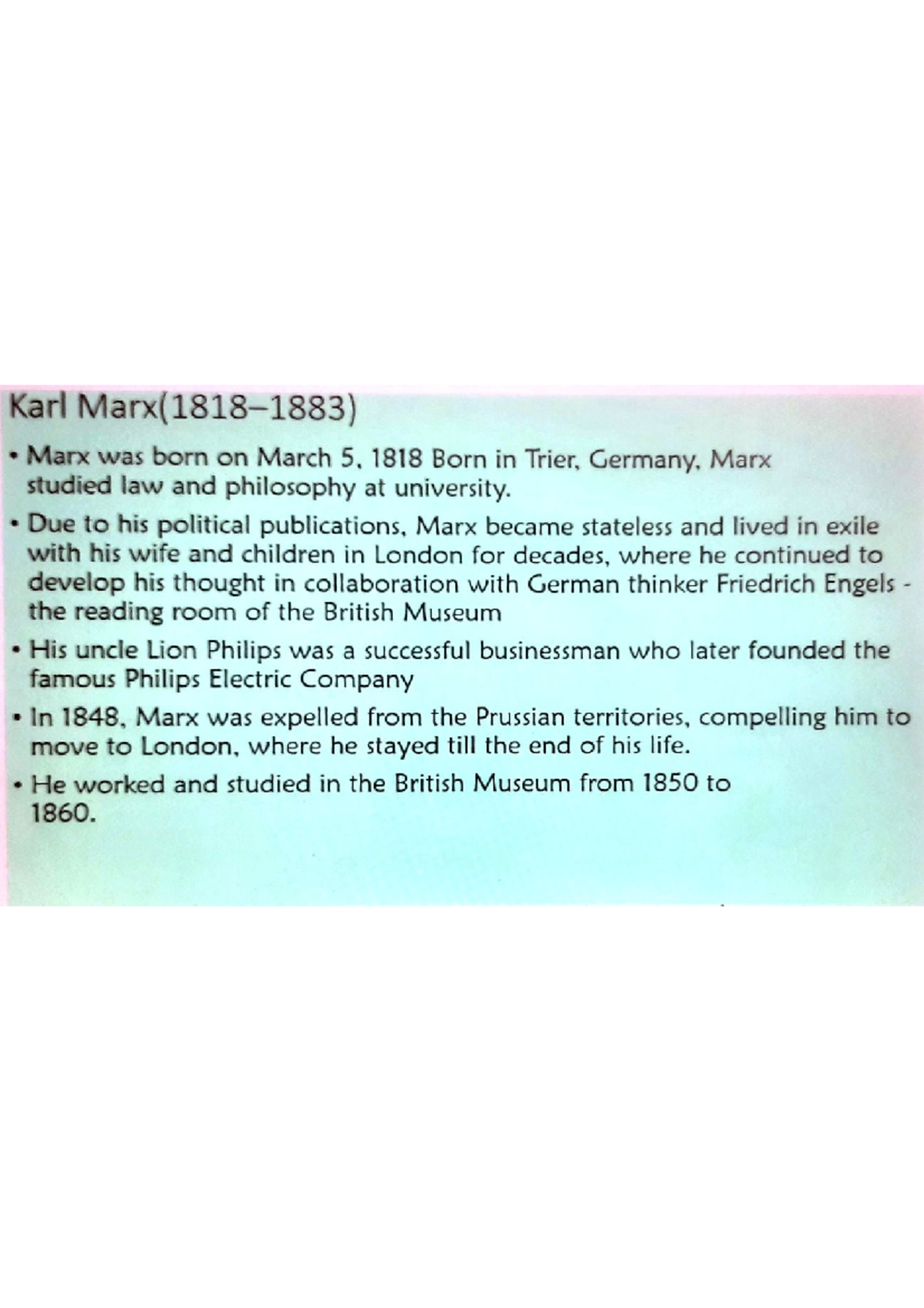 Karl Marx - Karl Marx - Political Theory - Studocu