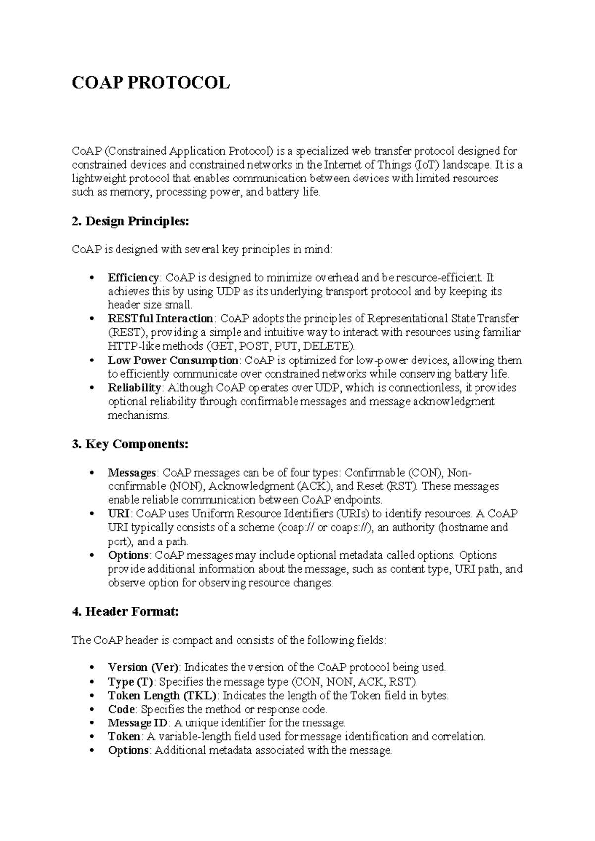 COAP Protocol - COAP PROTOCOL CoAP (Constrained Application Protocol ...