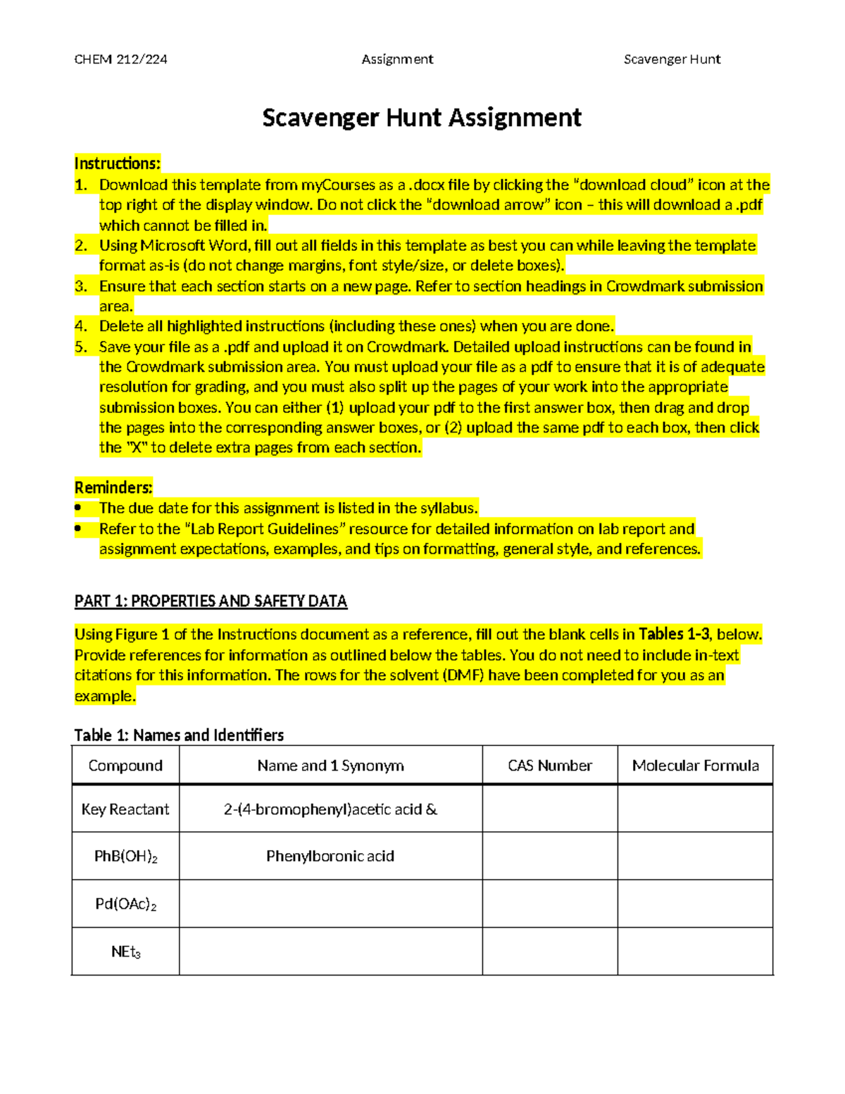 Scavenger hunt Worksheet - Scavenger Hunt Assignment Instructions: 1 ...