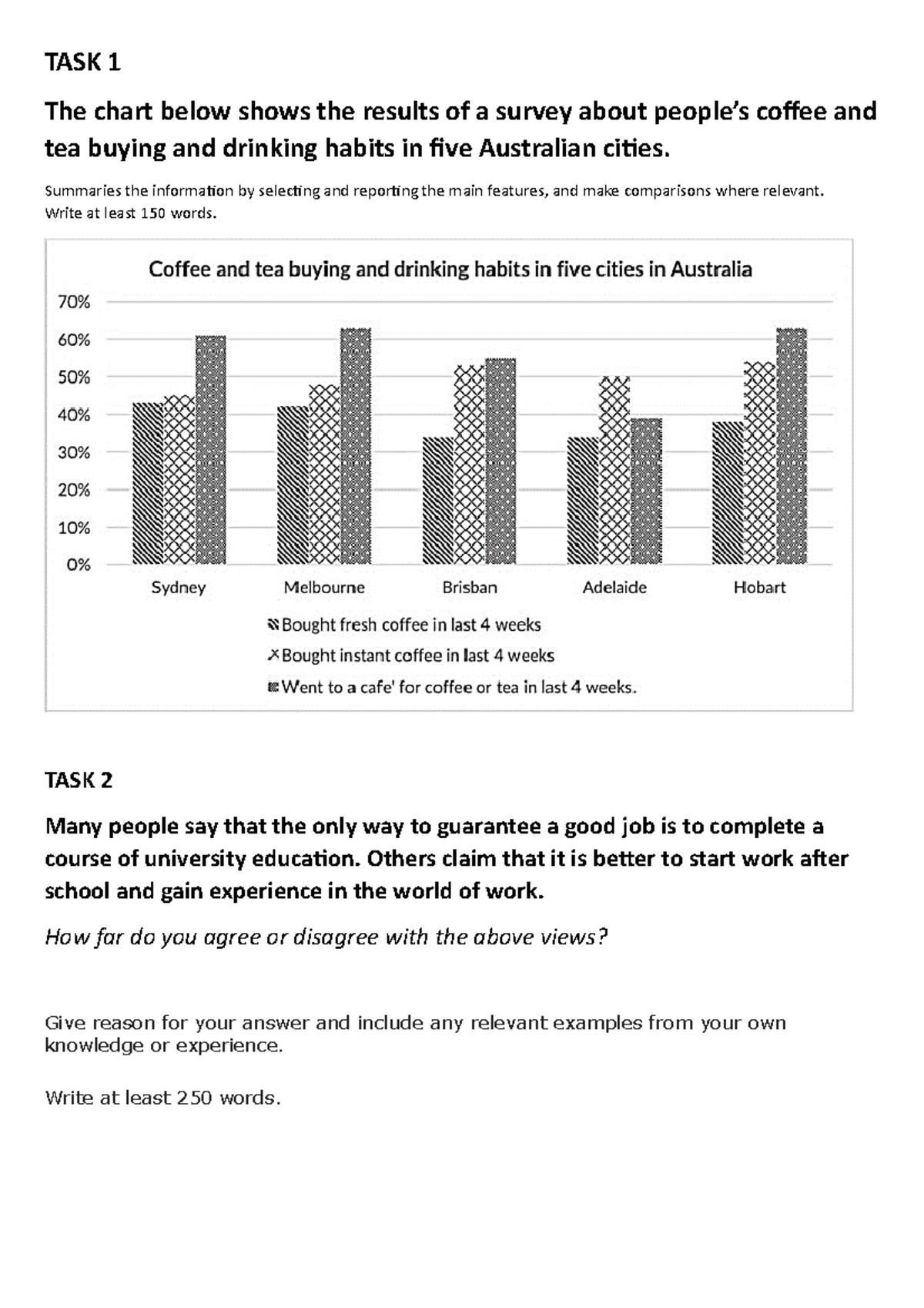 585 - PRACTICE MAPS AND GRAPHS - TASK 1 The chart below shows the ...