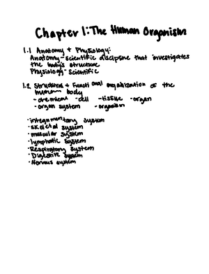 Session 1 Anatomy Lab Notes - Human Anatomy 1420 Lab Notes DIRECTIONAL ...