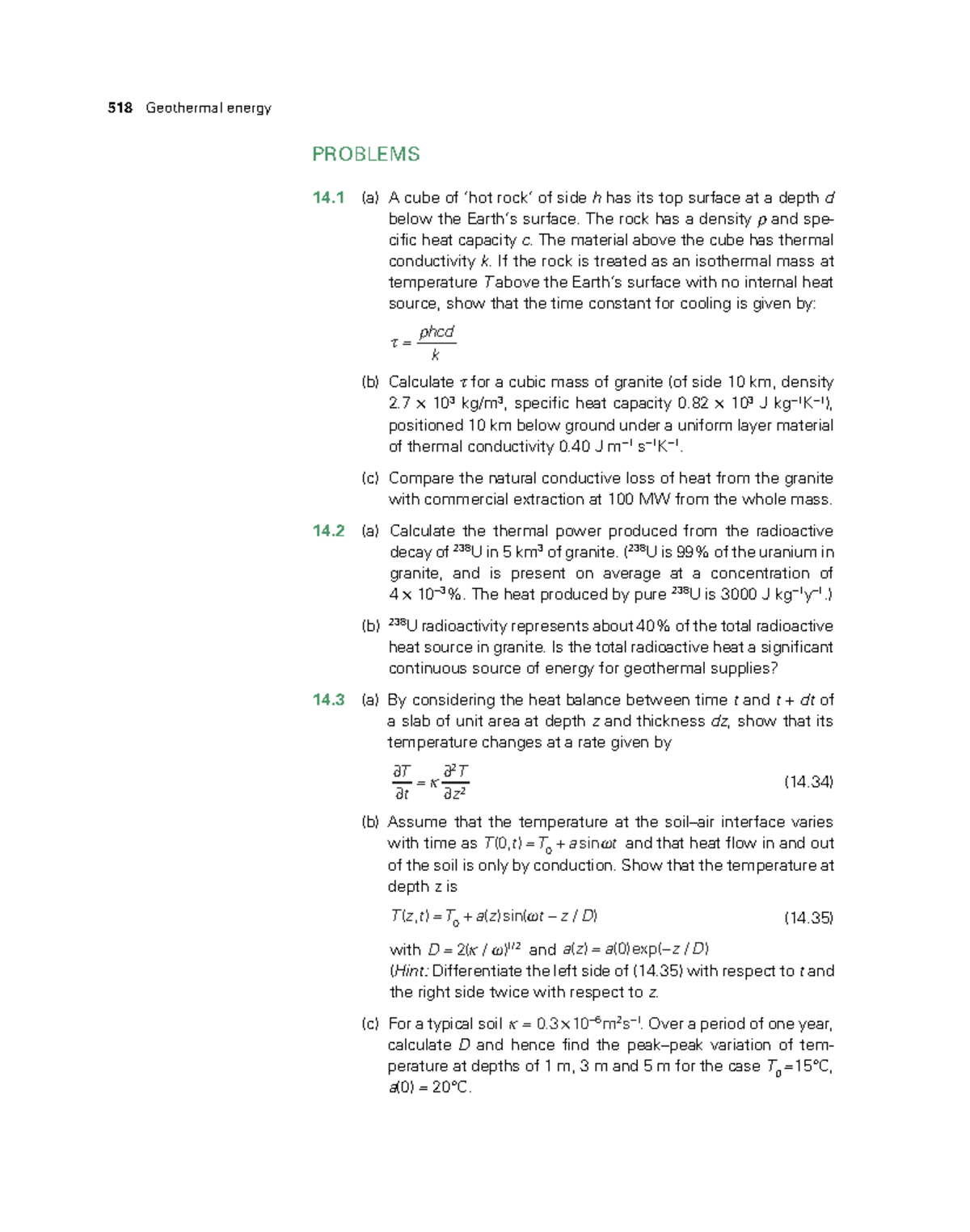 Renewable Energy system- Lecture 54 - 518 Geothermal energy PROBLEMS ...