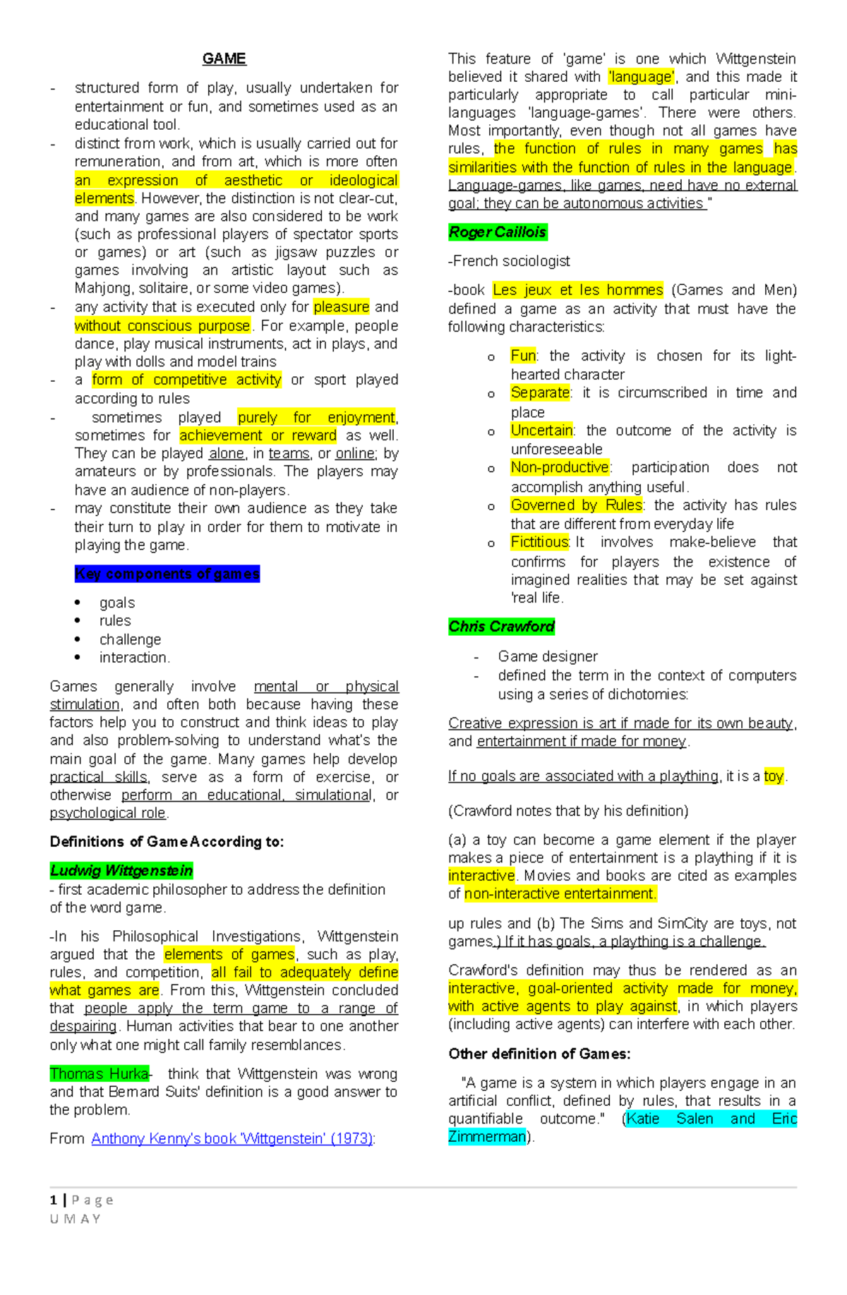 PE- Compilation - GAME structured form of play, usually undertaken for ...